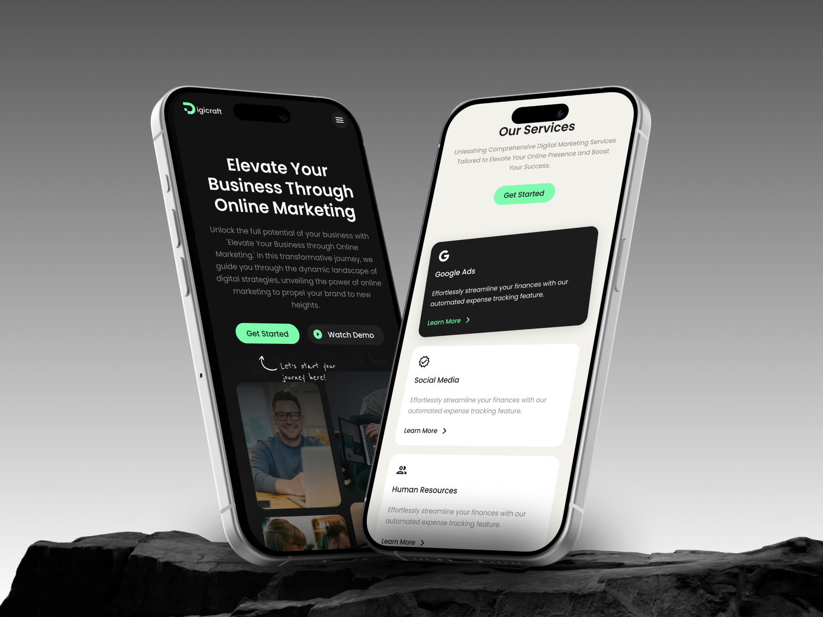 Digicraft - Digital Agency Landing Page - Responsive Mobile by Afif ⚡️ ...