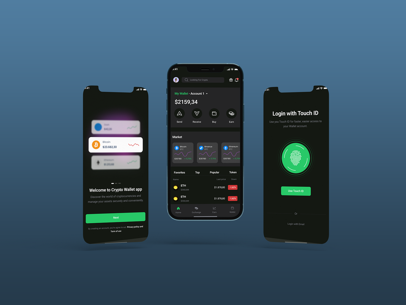 Next-Gen Crypto Wallet UI Design 🔒💎 | Secure, Sleek & Smart by Tushon ...