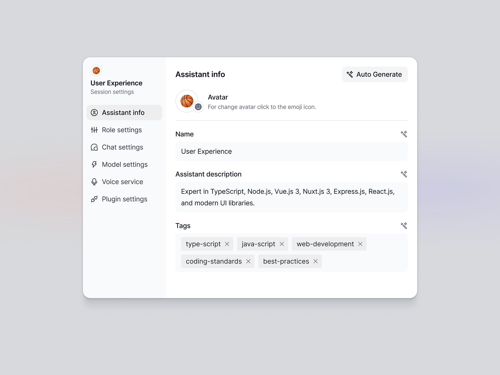 AI Model Settings Page by Jamal Hossain Murad on Dribbble