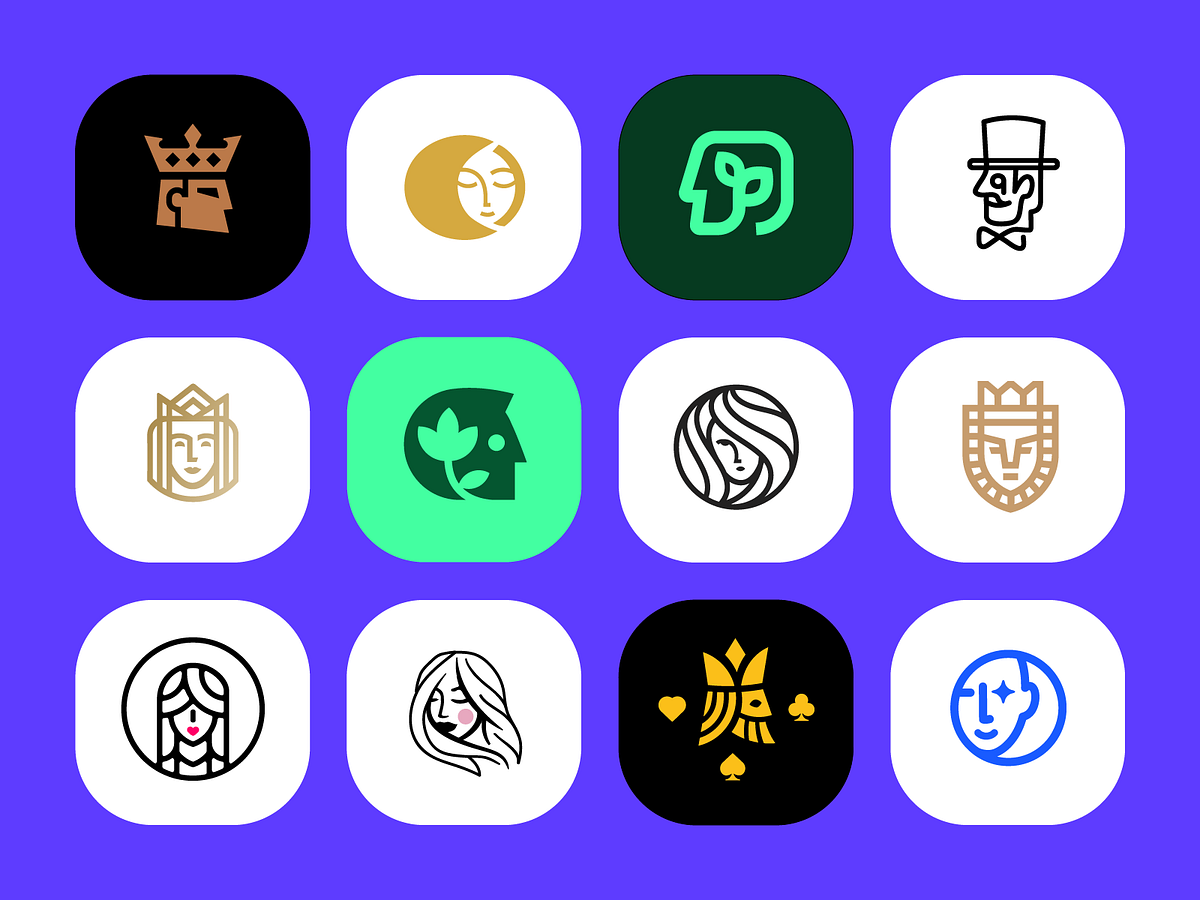 head and face logo icon collection by Conceptic on Dribbble