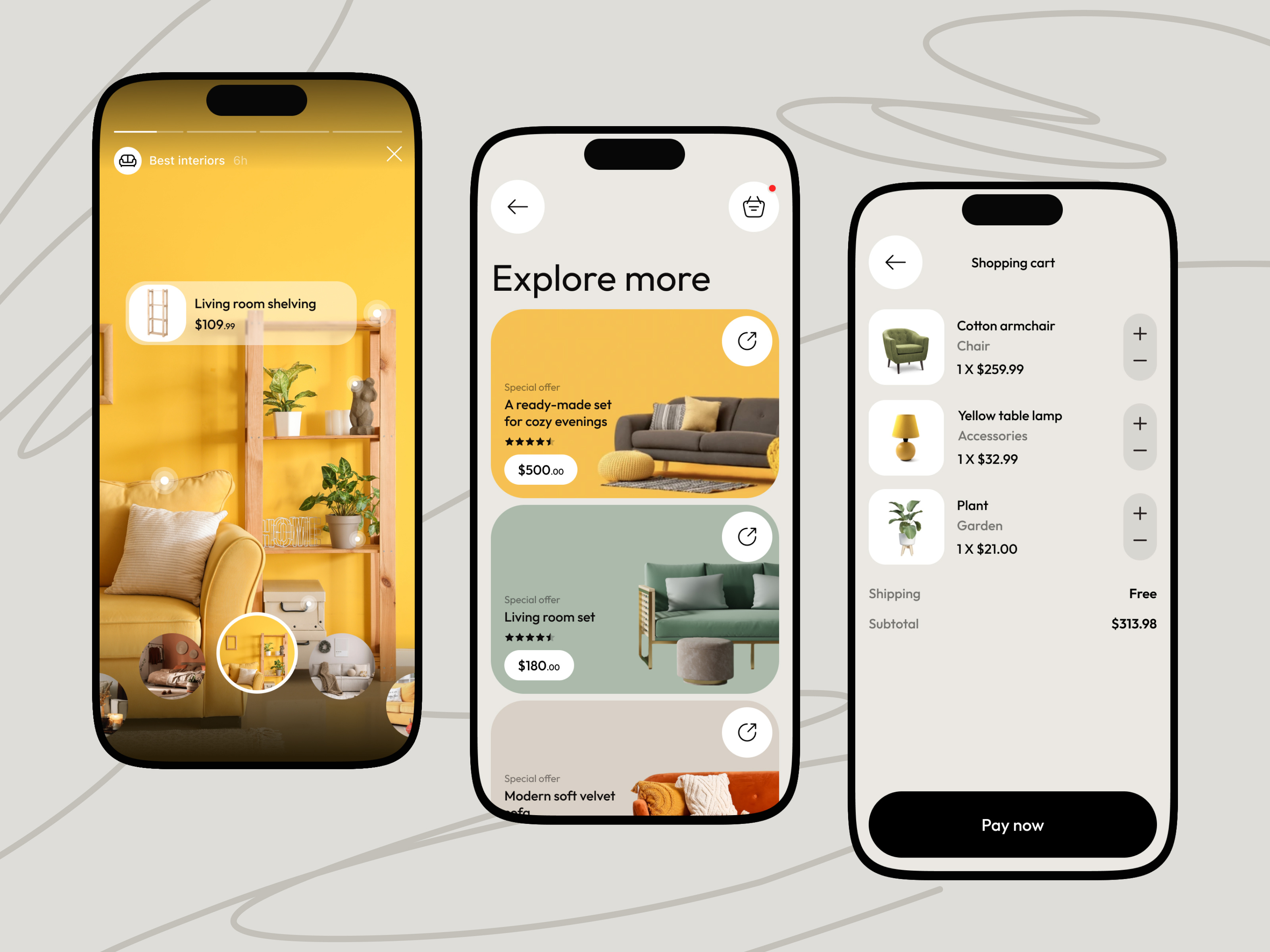 Home Interior Shopping App Concept by Anastasia Golovko on Dribbble