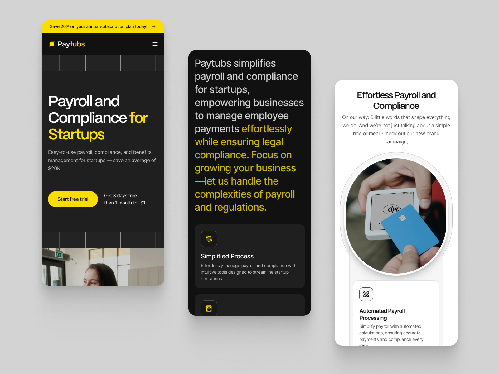 Paytubs - Payroll Saas Mobile Responsive by Vektora UIUX for Vektora on Dribbble