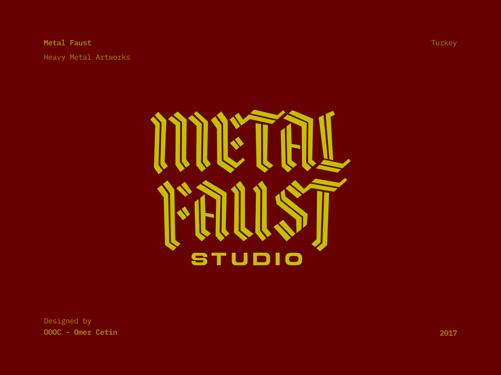 Metal Faust Studio Logo Design by Omer Cetin on Dribbble