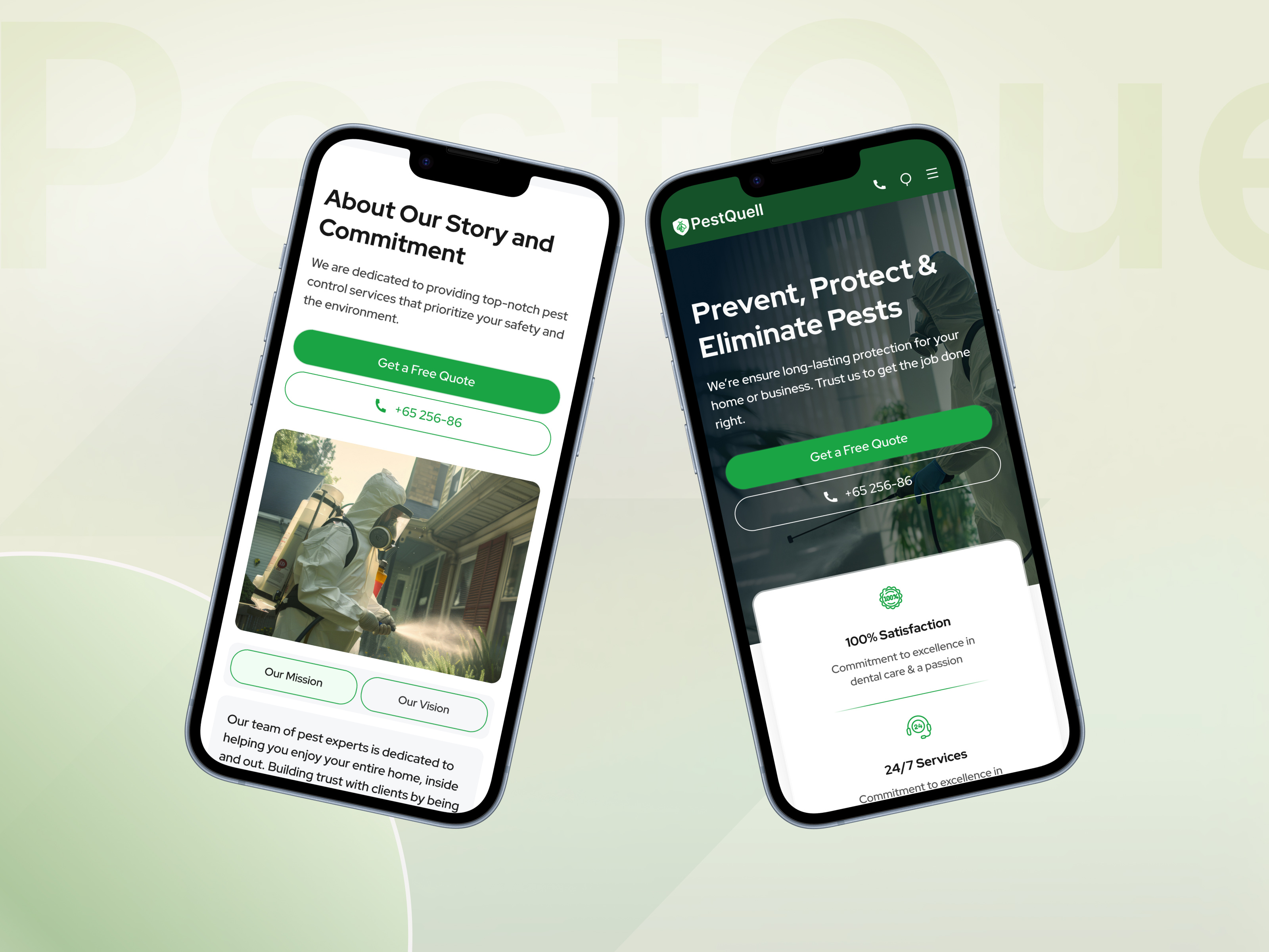 PestQuell Pest Control Service Website Template by Tarik Eamin for ...