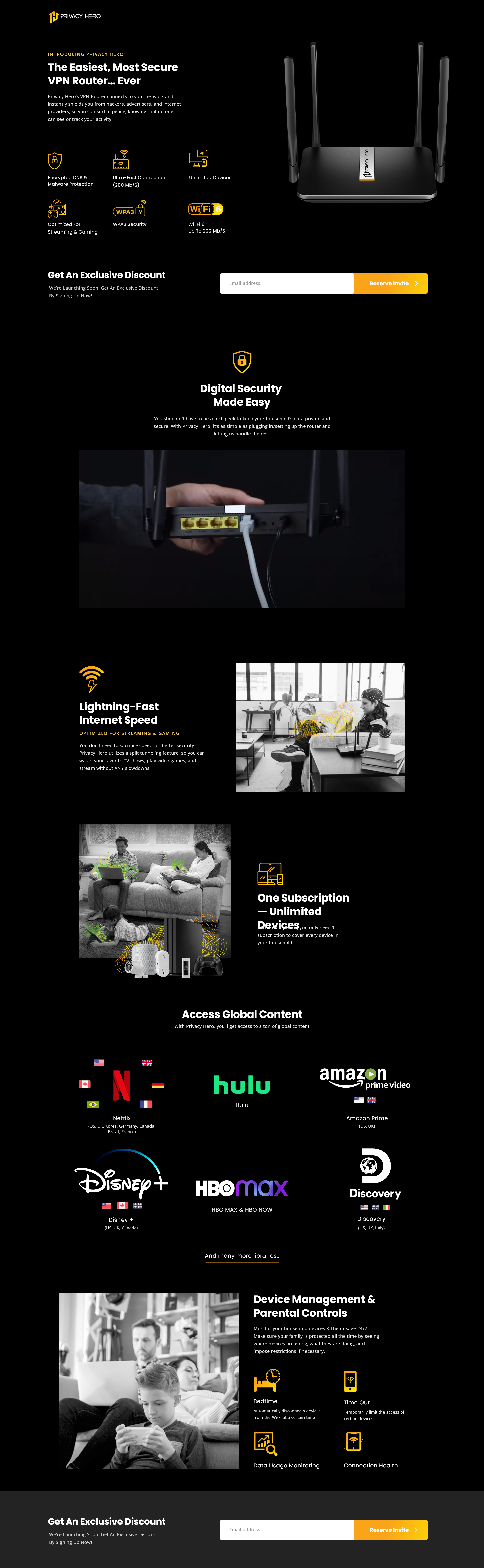 Kickstarter Campaign Landing Page UI/UX Design - Privacy Hero by ...
