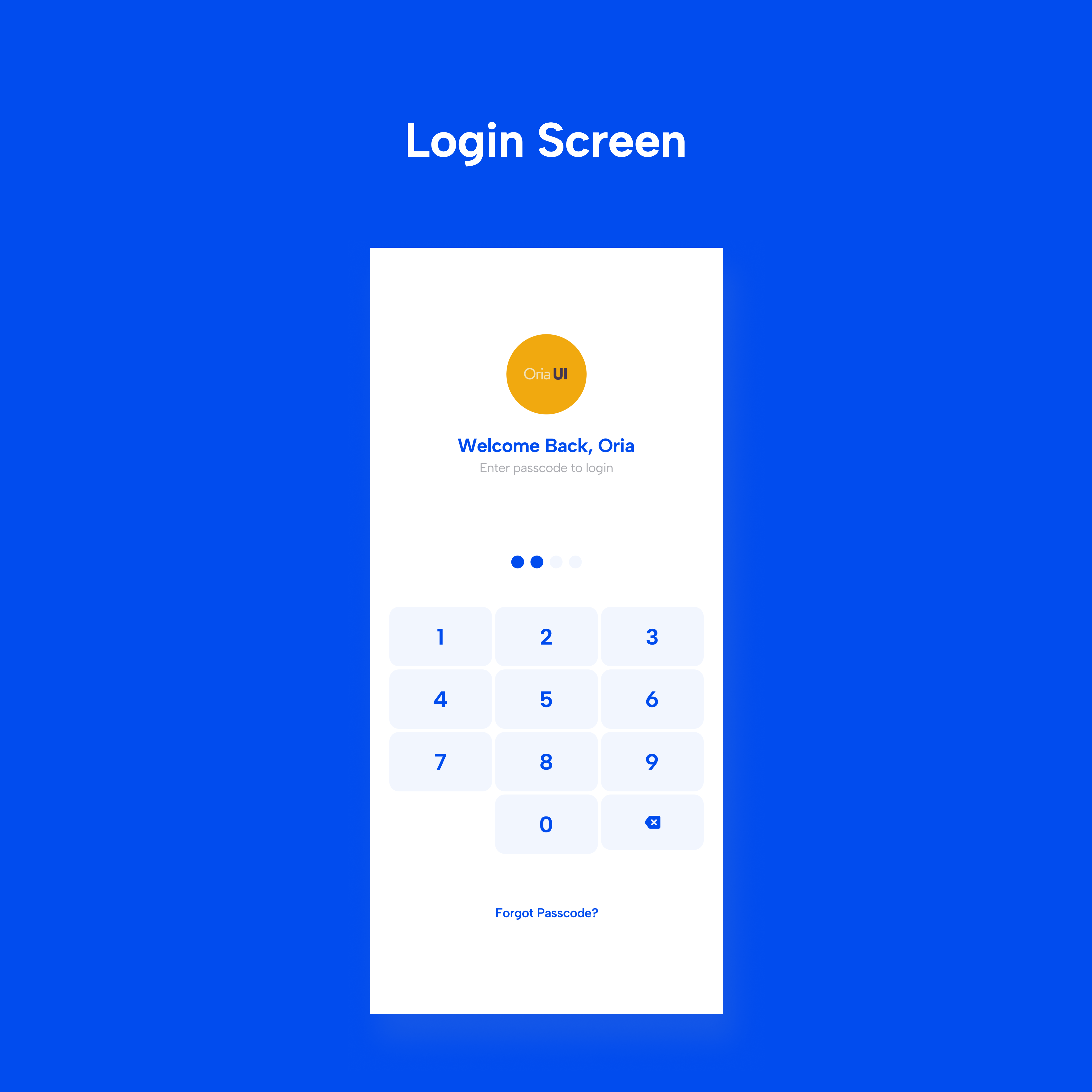Mobile Banking App Login by Oria Studio on Dribbble