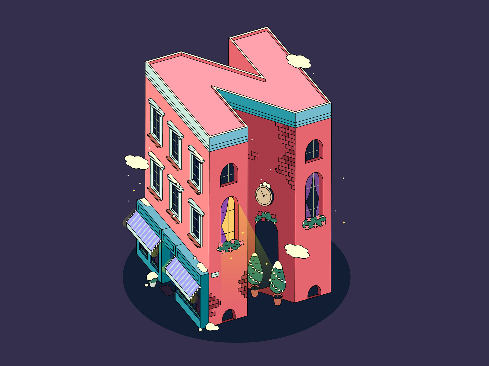 Christmas letters by Marina Kozlova on Dribbble