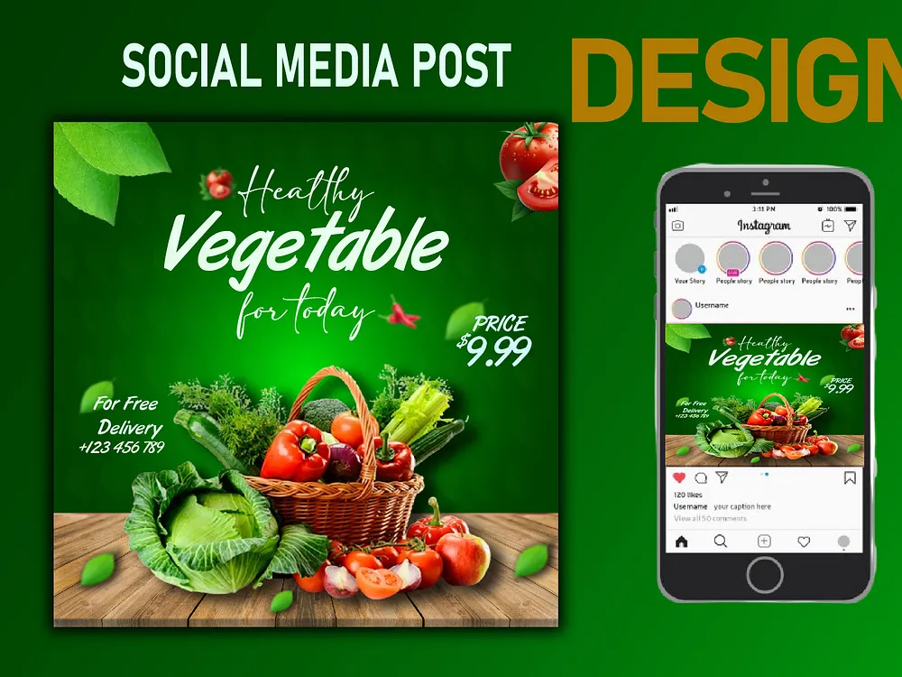 Vegetable Poster Design designs, themes, templates and downloadable ...