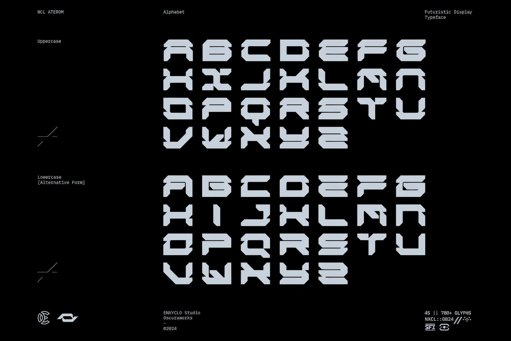 NCL Aterom — Futuristic Mecha Font by Pixelbuddha on Dribbble