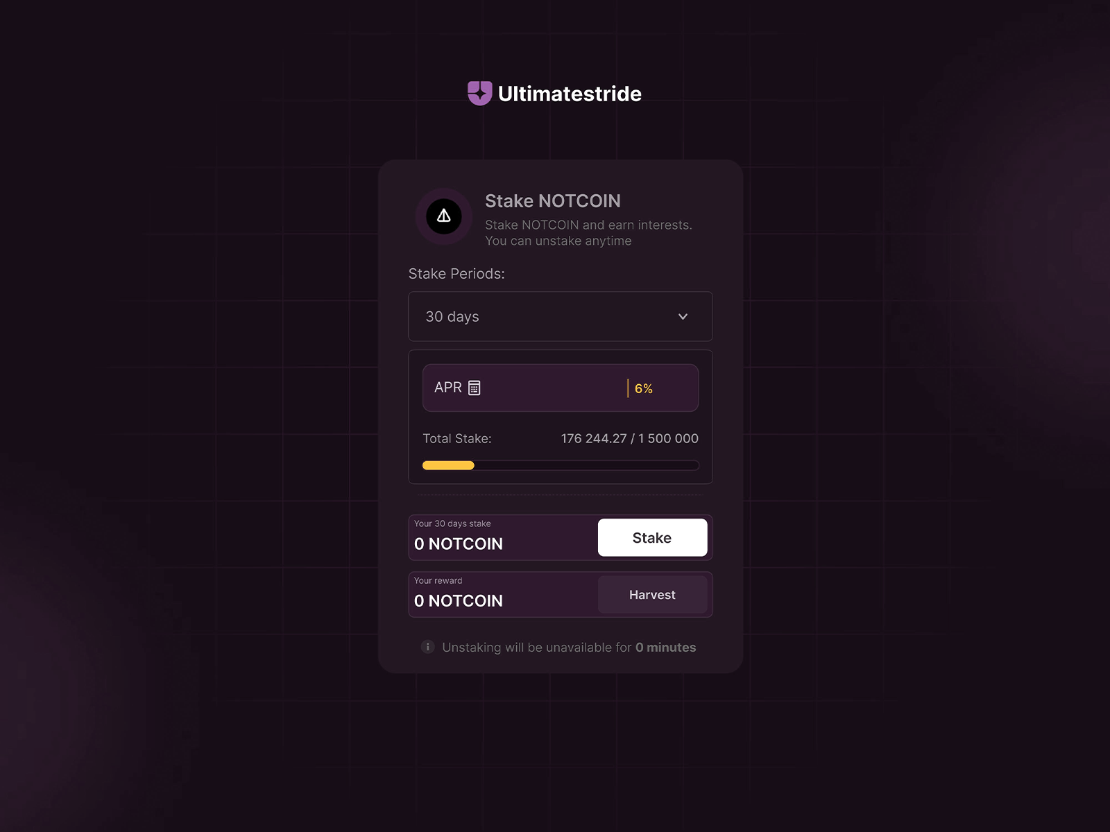 UltimateStride's User-Friendly Staking Interface with Real-Time by ...