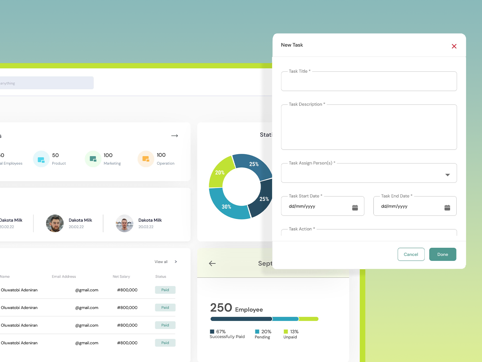 Website: HR Management System UI Design by Marcel Klos on Dribbble