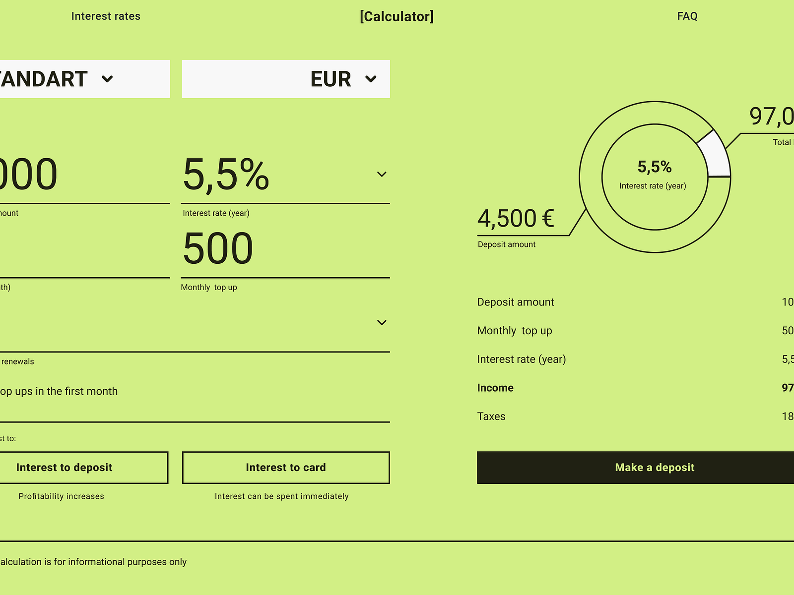 Deposit calculator | UI/UX Design by Irina Kachalina on Dribbble