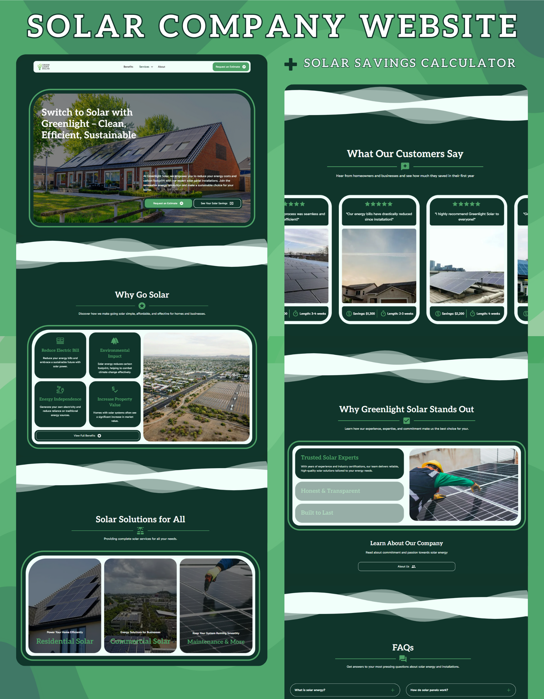 Solar Website Design designs, themes, templates and downloadable ...