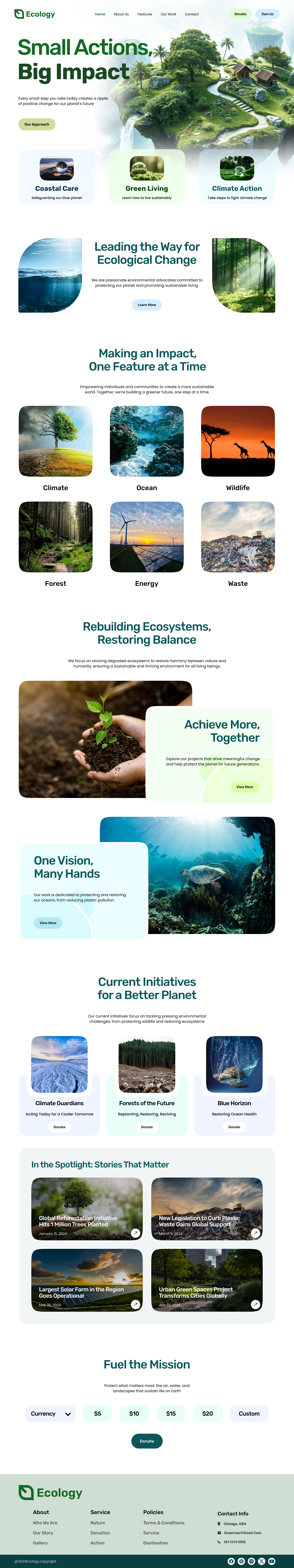 Environmental Website Design by Rifat Ony for Prozyner on Dribbble