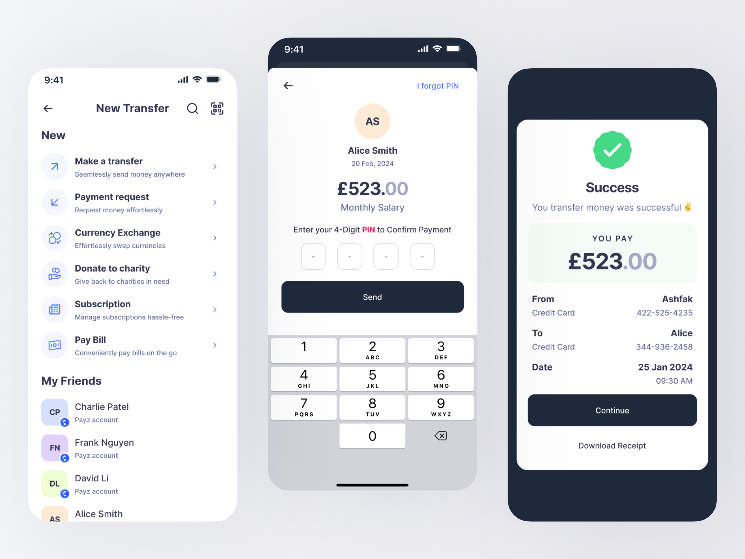 Payz I Fintech Mobile App by Ashfak Ahmed Sayem on Dribbble