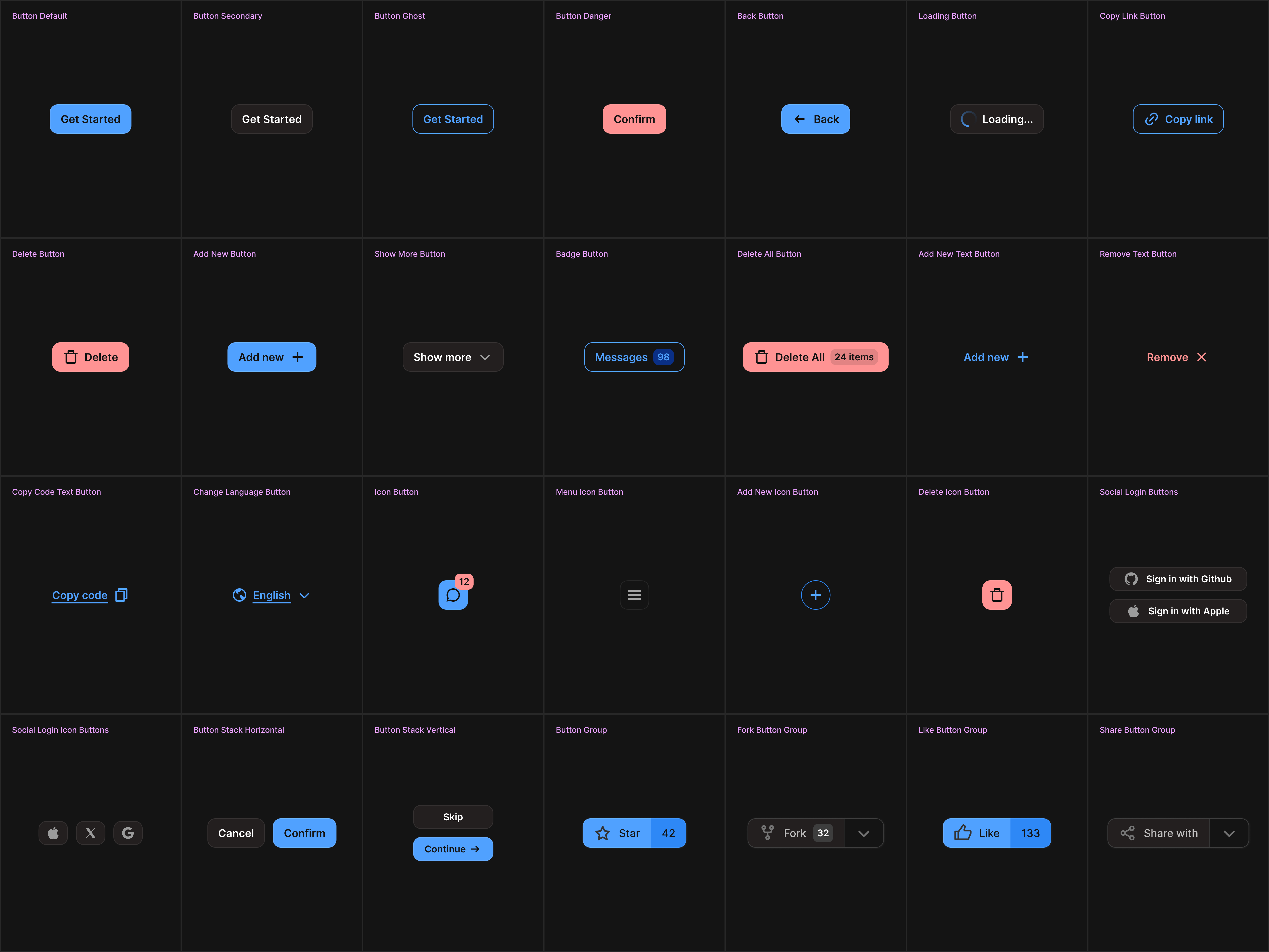 Button Examples by Bunin Dmitriy on Dribbble