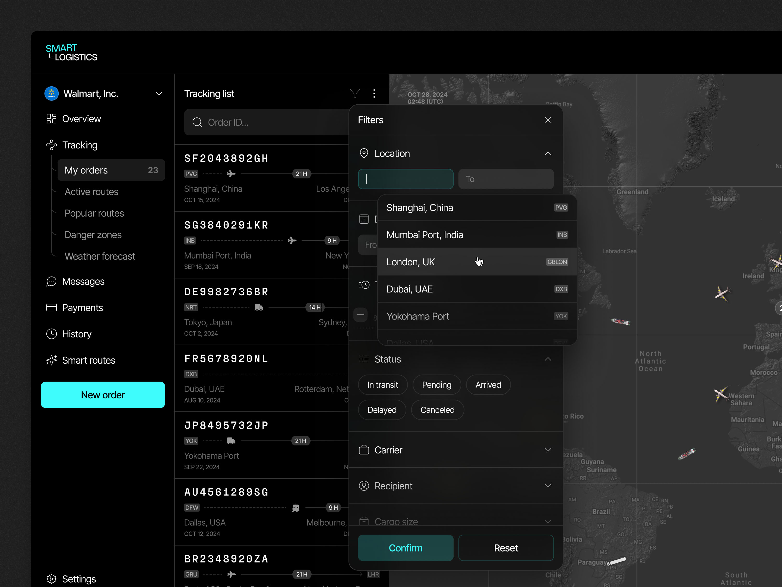 Logistic Company Dashboard by Conceptzilla on Dribbble