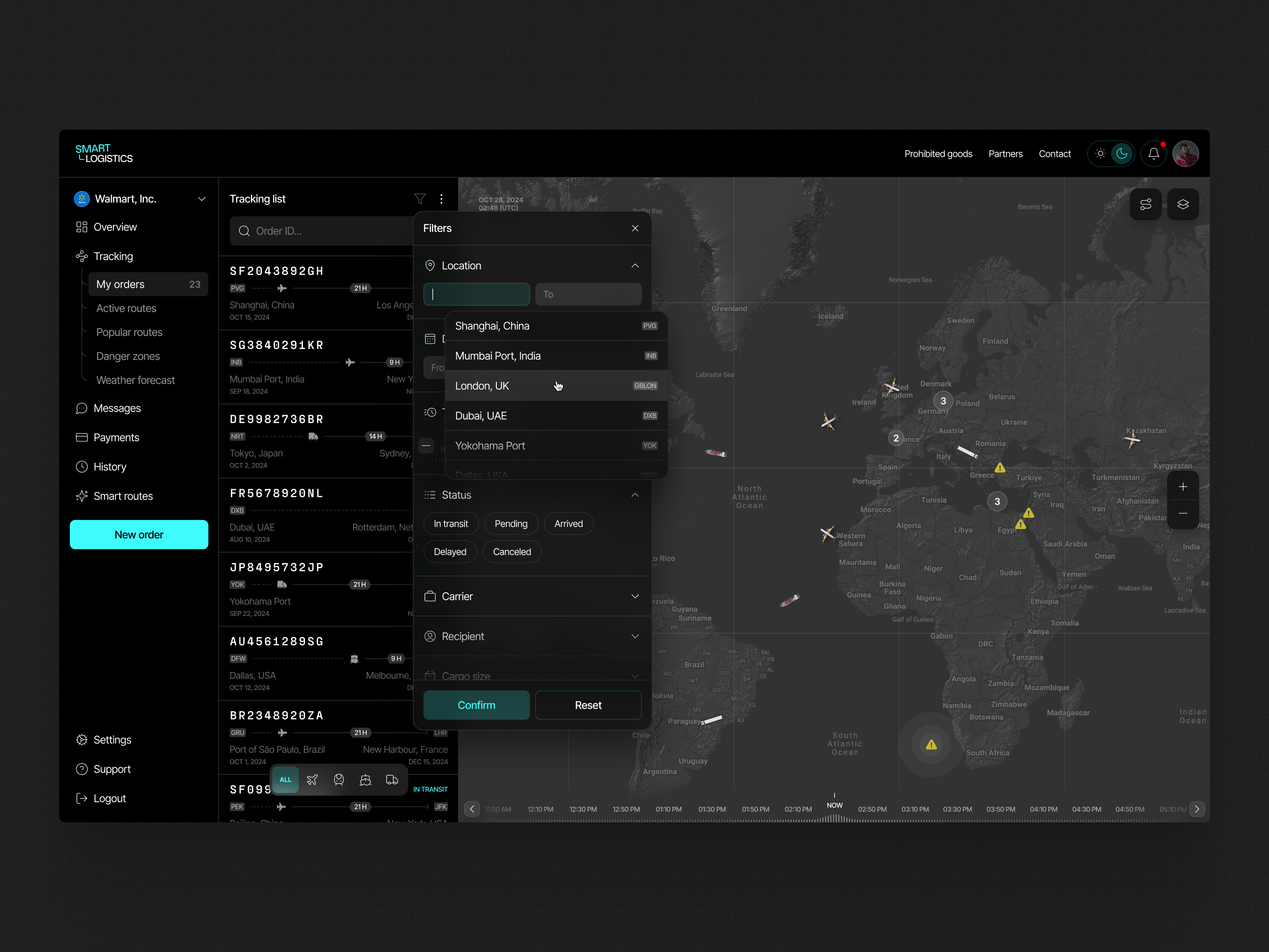 Logistic Company Dashboard by Conceptzilla on Dribbble