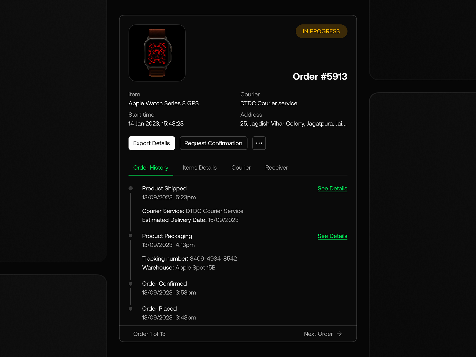 Product Card (E-commerce) UI Component --Dark Mode by Rohit Kasumbiwal on Dribbble