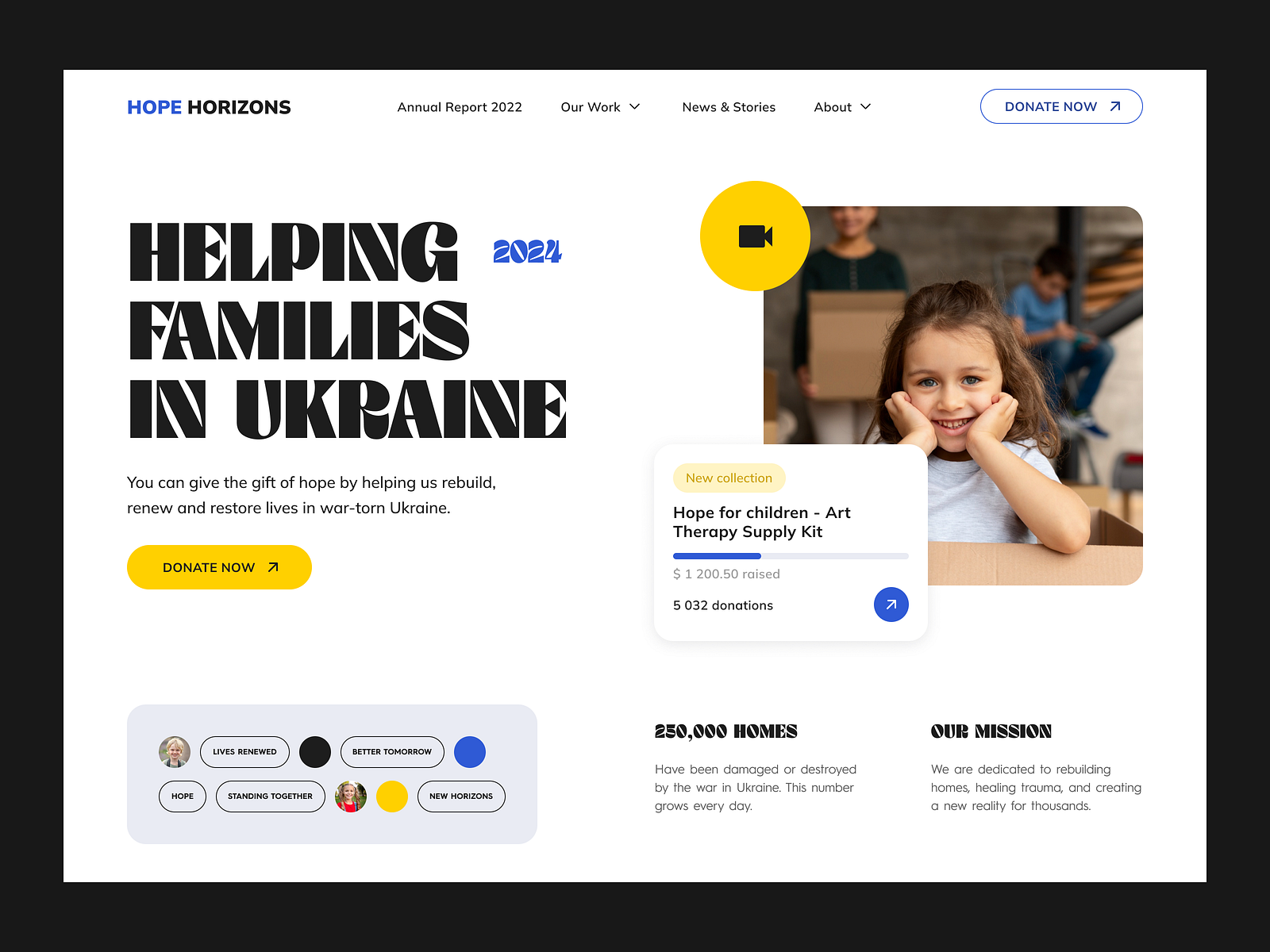 Humanitarian Web Site — Hope Horizons by Admiral Studios on Dribbble