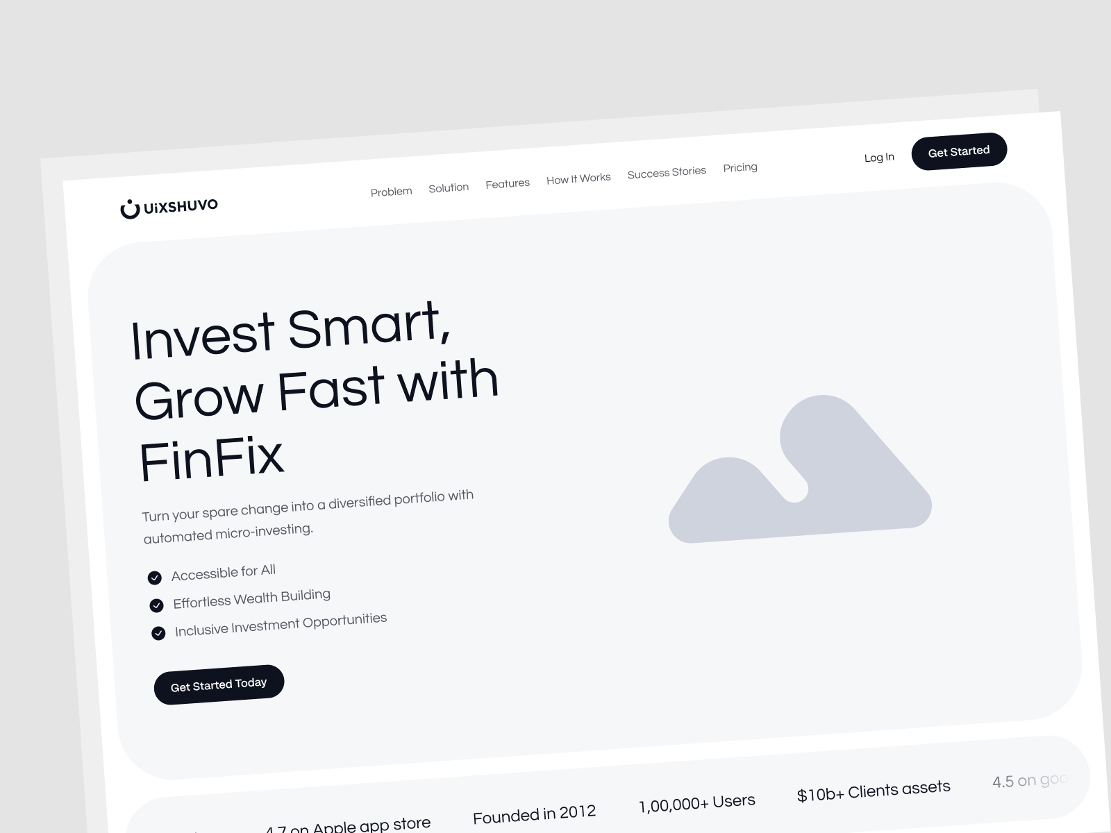 FinFix - Finance Investment Website by Shuvo on Dribbble