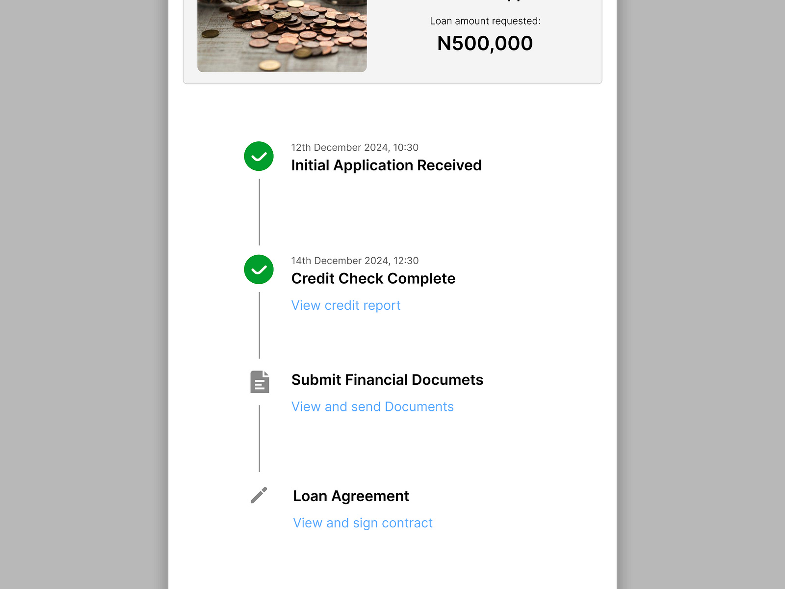 Loan Application Status Tracker By Safe Ogbera Abdullah On Dribbble