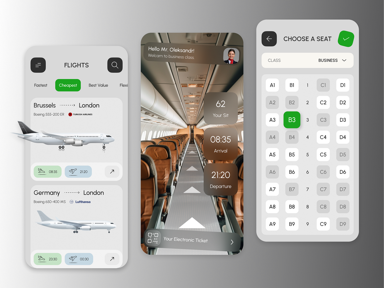 FlyMate - Ticket Purchase App by Oleksandr Khudenko on Dribbble