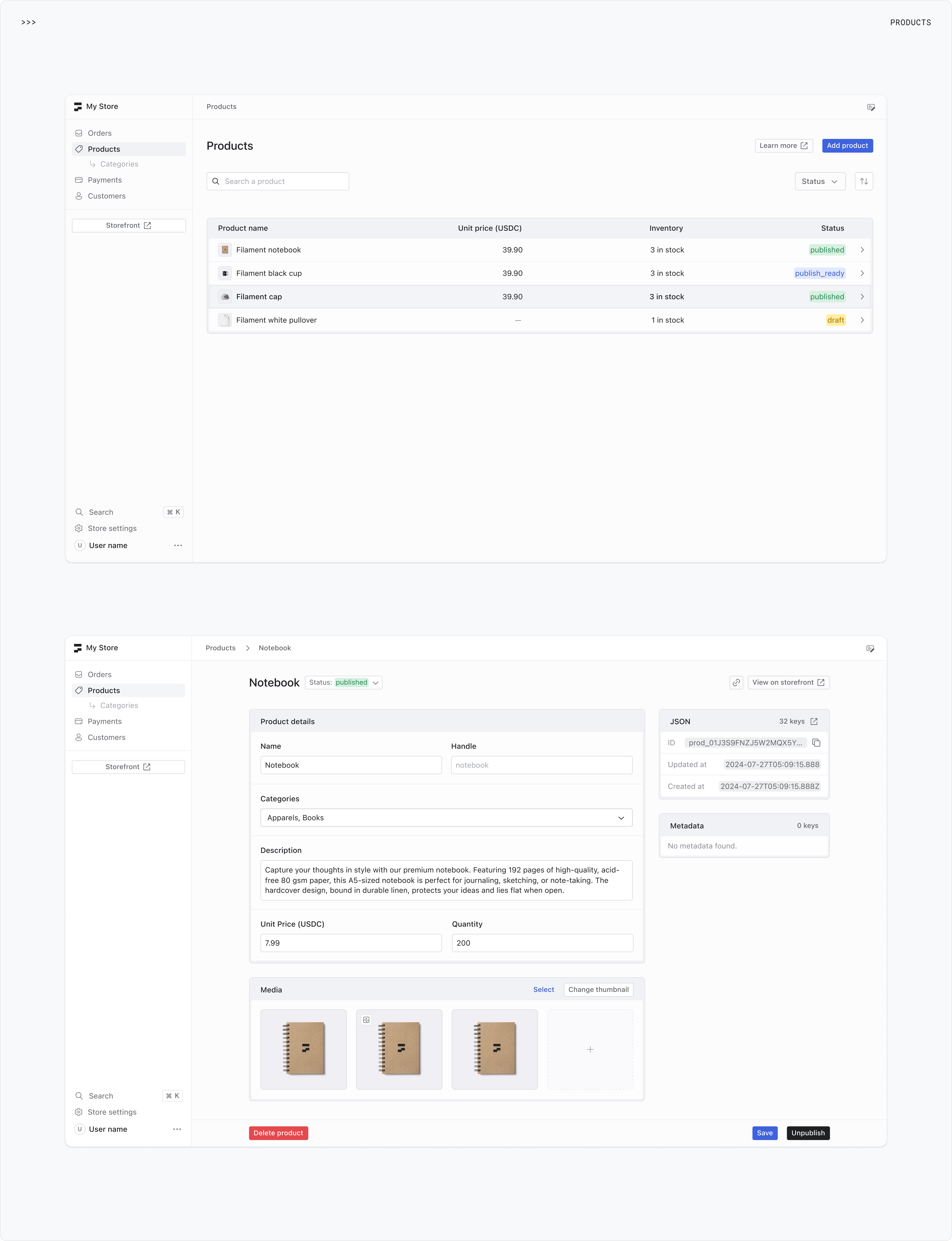 Filament eCommerce Dashboard by Vai | Product Designer on Dribbble