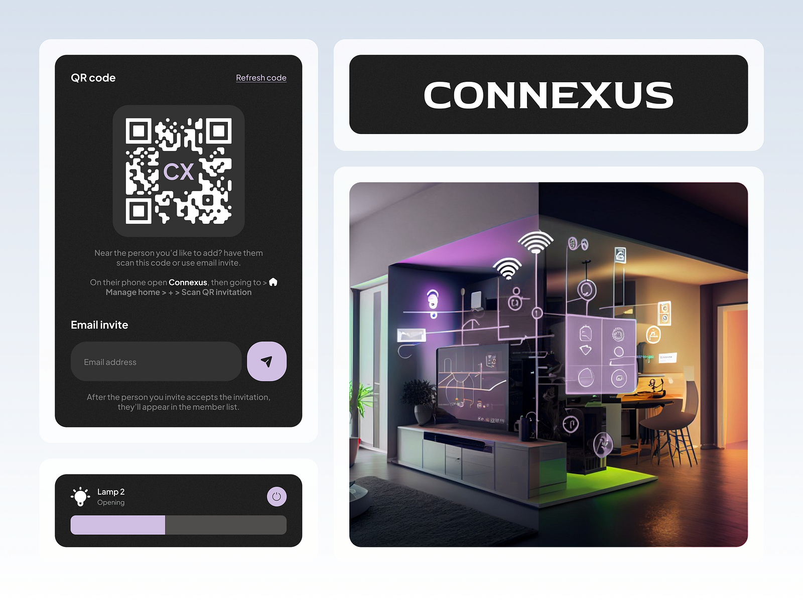 Connexus - IoT Smart Home Mobile App | Design Concept by WebBuddy on Dribbble