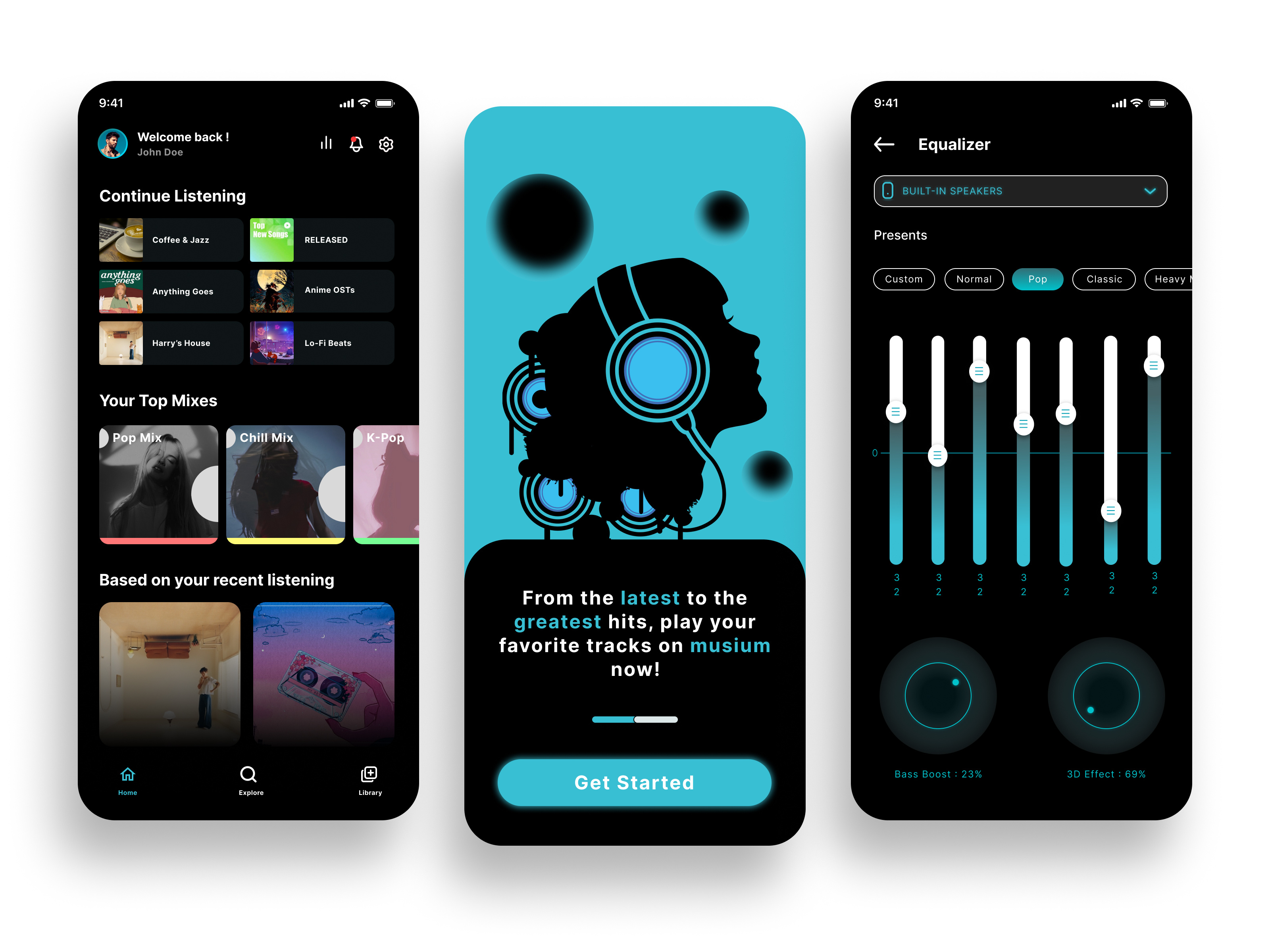 Music App Mobile UI Design by Eman Shafique on Dribbble