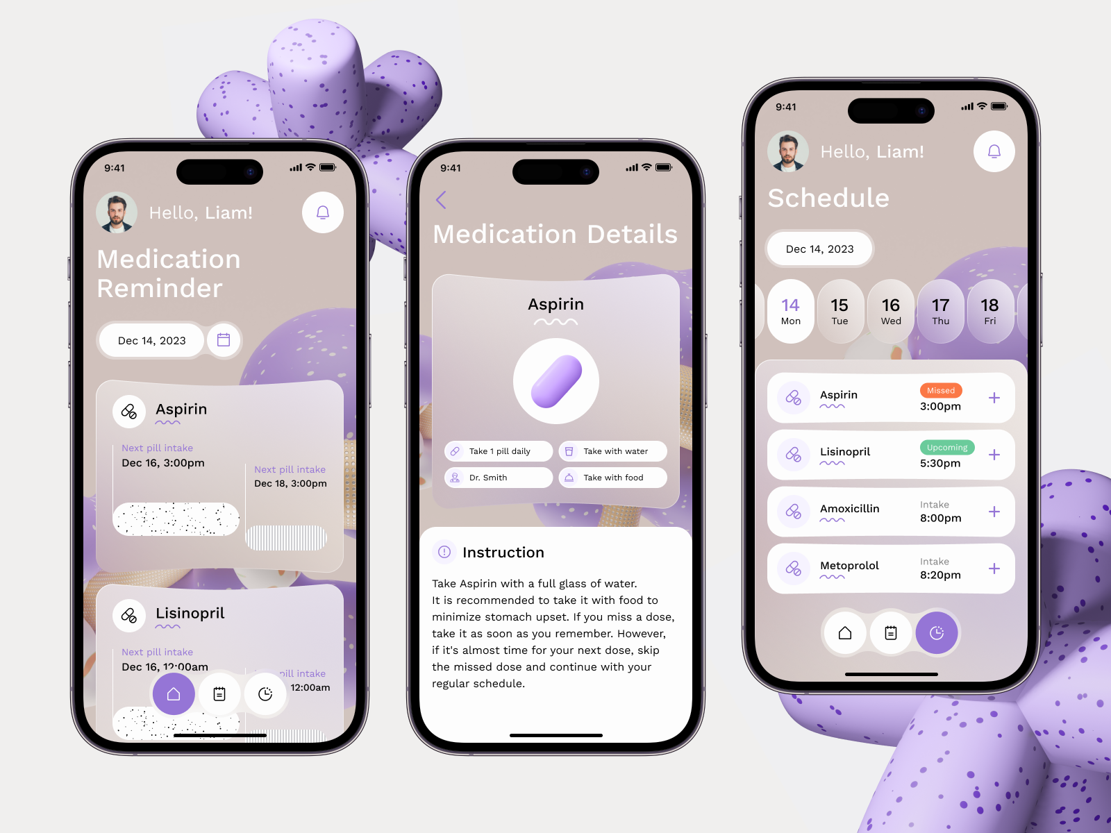 Pill Tracker & Medication Reminder Mobile App UX/UI Design by Vlad ...