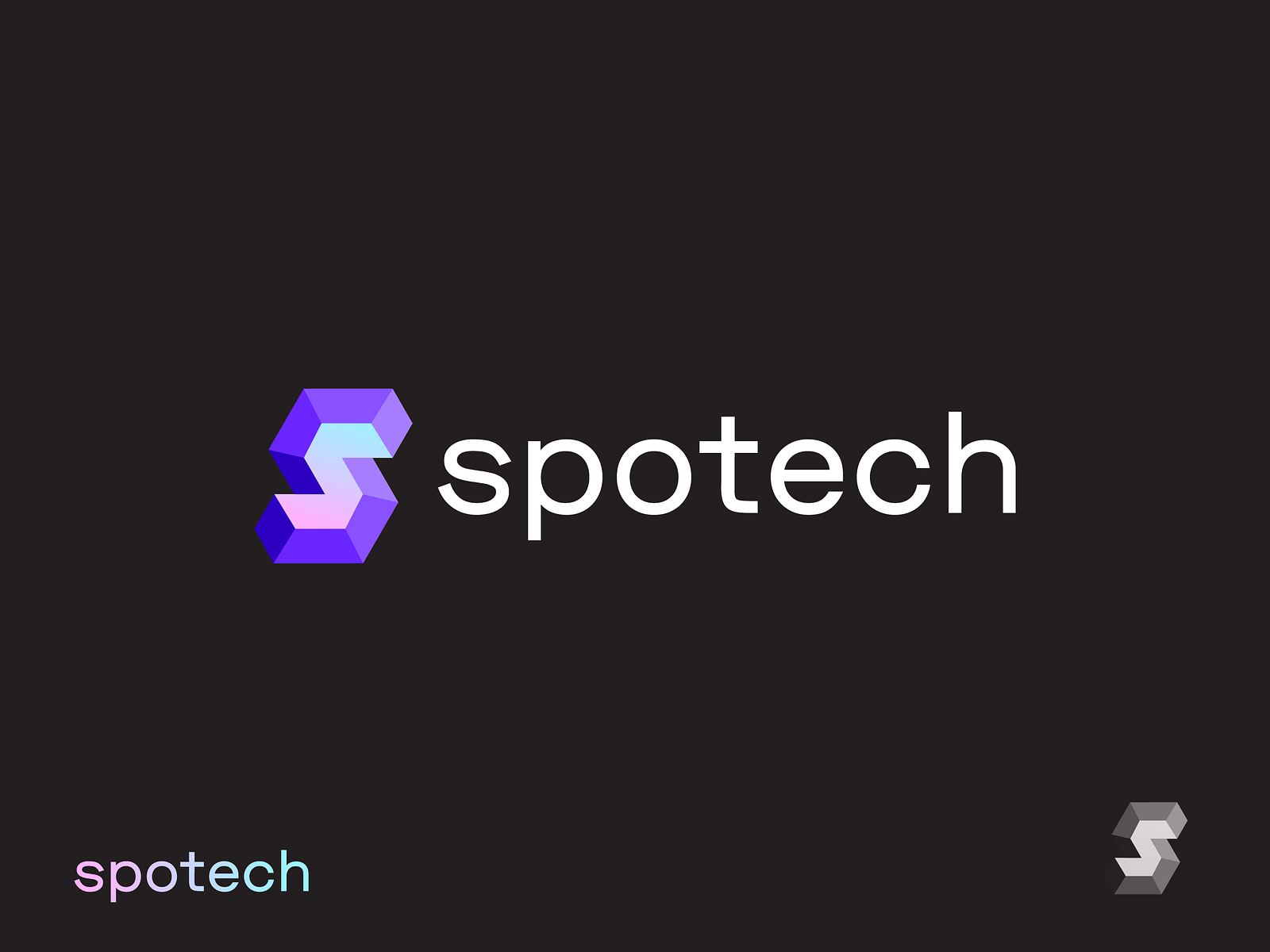 Modern S letter logo for spotech by MA Rakib Khan on Dribbble
