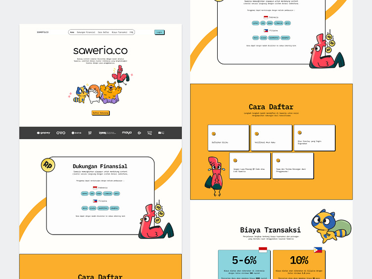Saweria - Landing Page 🐔 by fooleractive on Dribbble