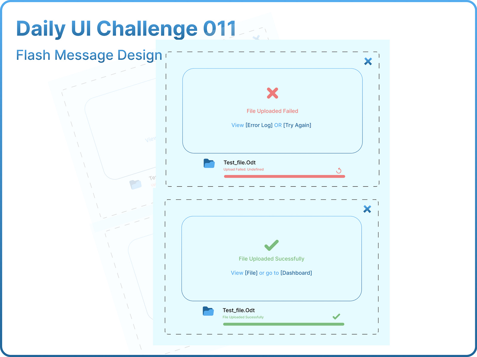 Challenge #011 - Flash Message Design | Daily UI by Kuldeep Goswami on Dribbble