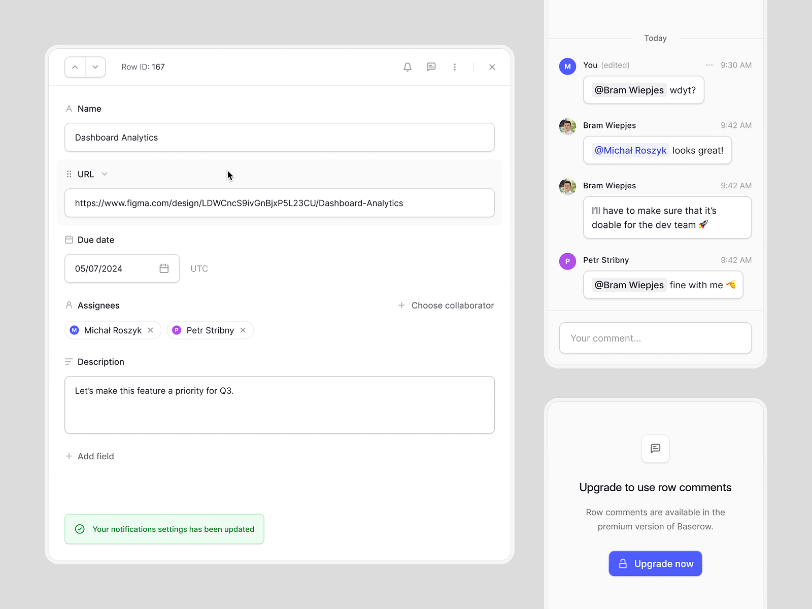 Baserow — Expanded row ℹ️ by Michał Roszyk for widelab on Dribbble Baserow — Expanded row ℹ️ by Michał Roszyk for widelab on Dribbble