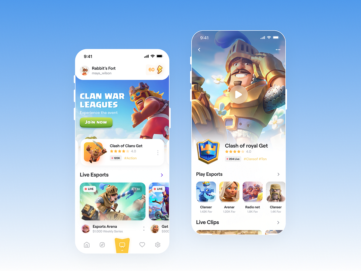 Game Streaming App by Sajon on Dribbble