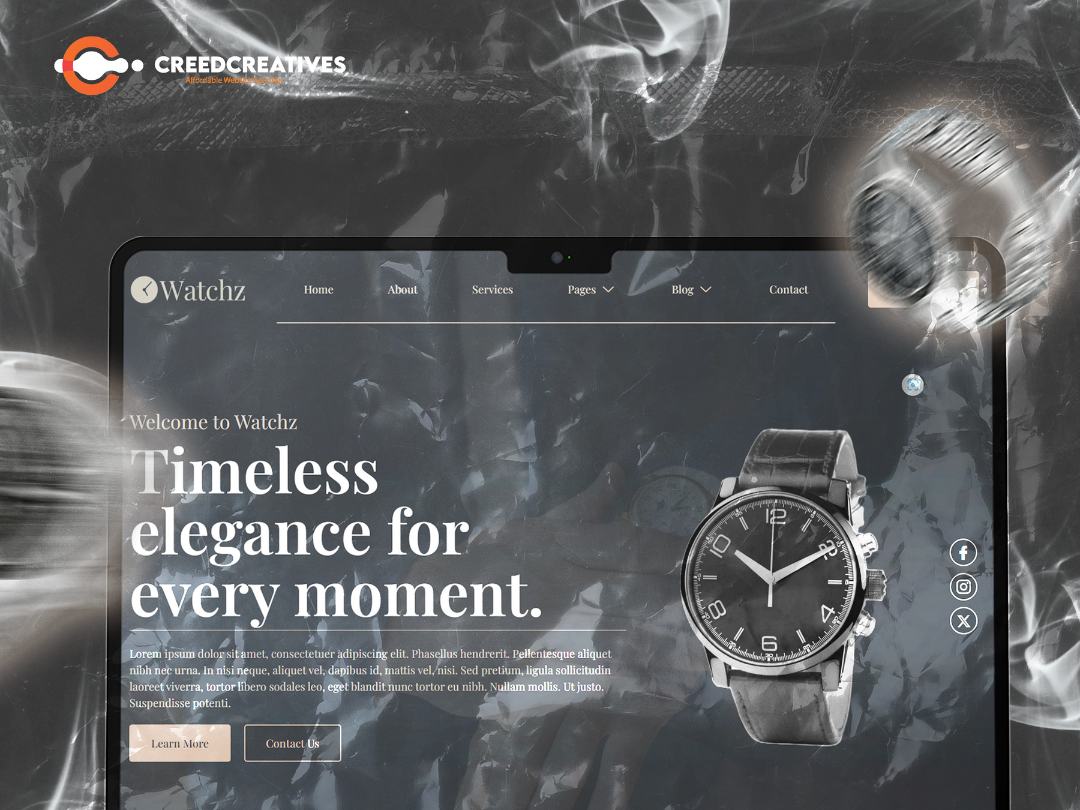 Timeless Elegance in Web Design by Creed Creatives on Dribbble
