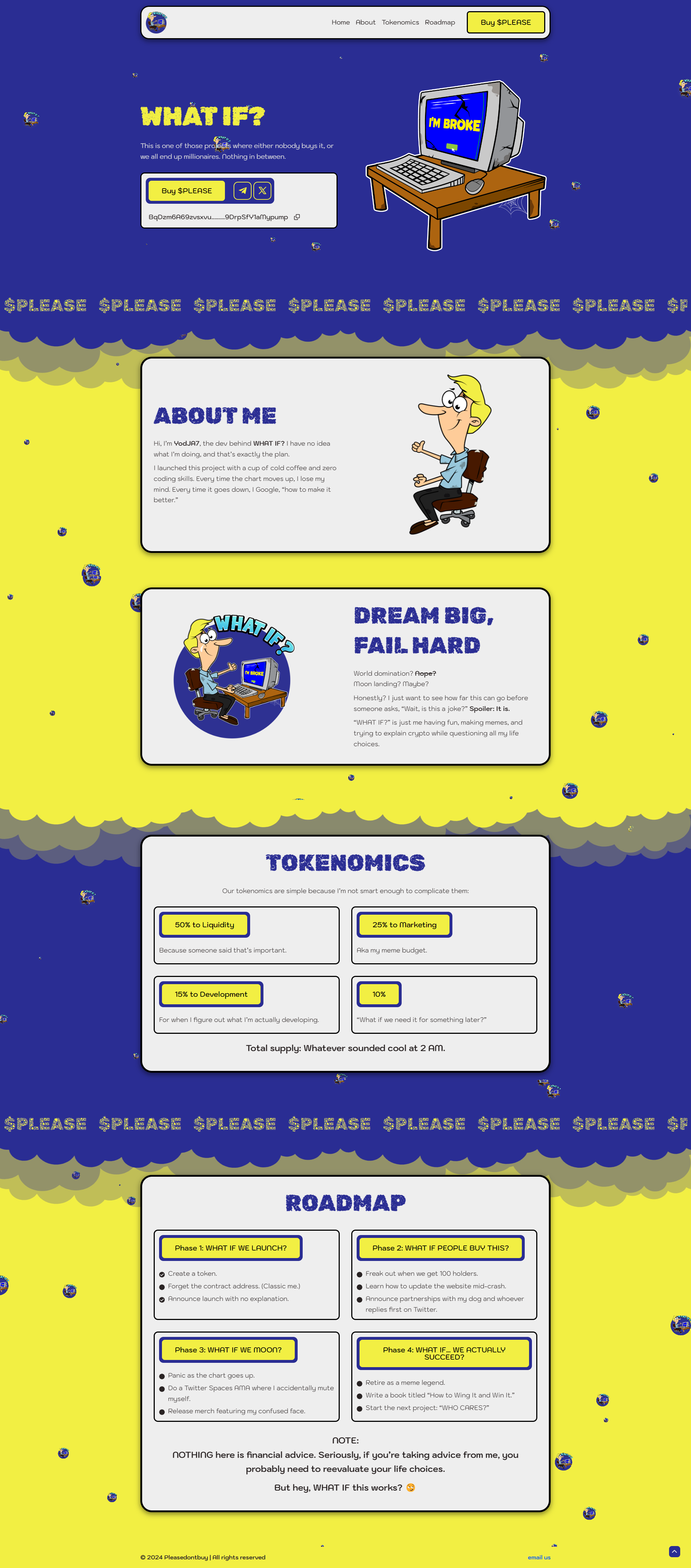 WHAT IF MEME TOKEN LANDING PAGE by Adebayo Toheeb on Dribbble