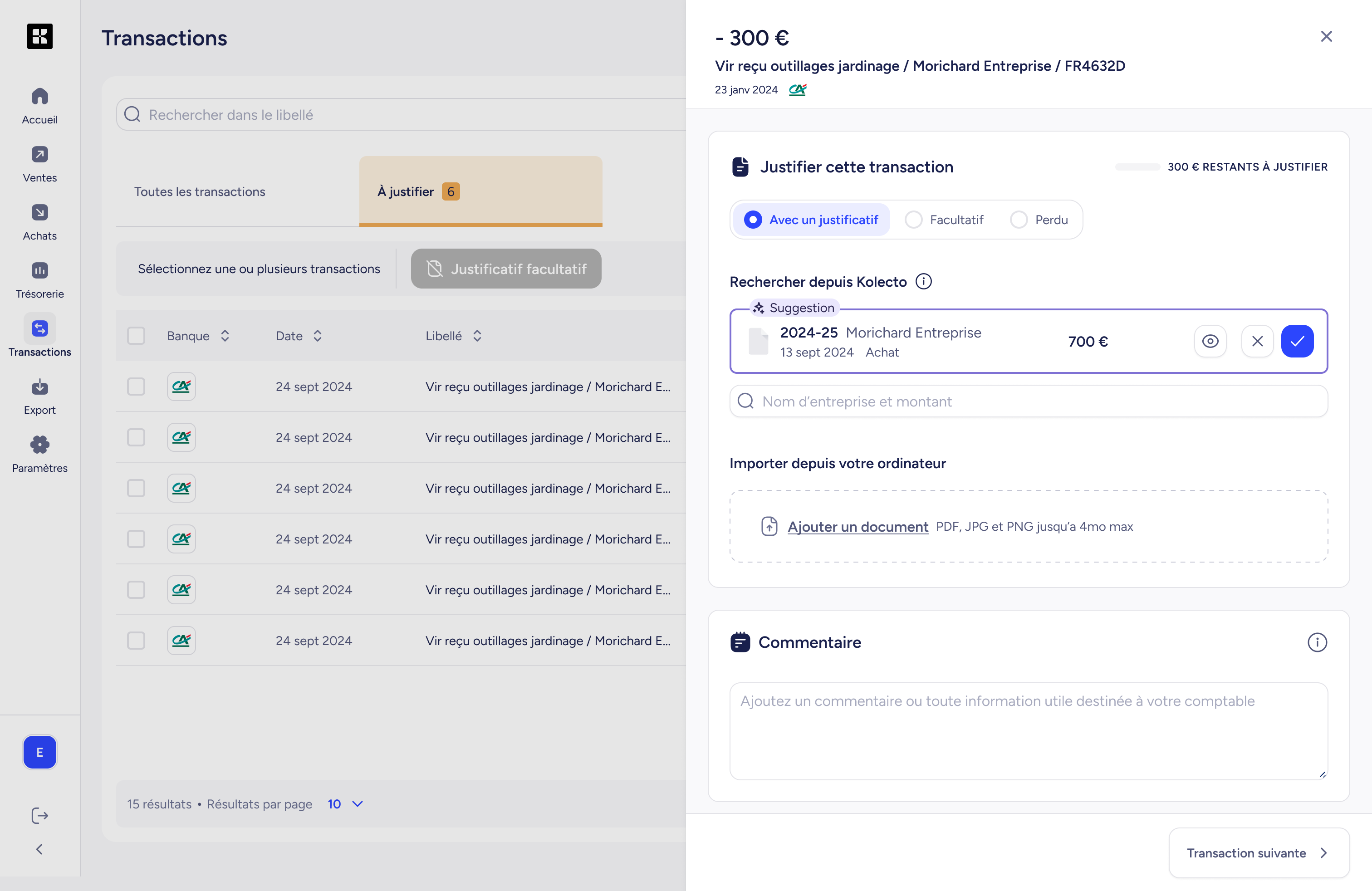 Kolecto - Bank justification and accounting by Fabien Riou on Dribbble
