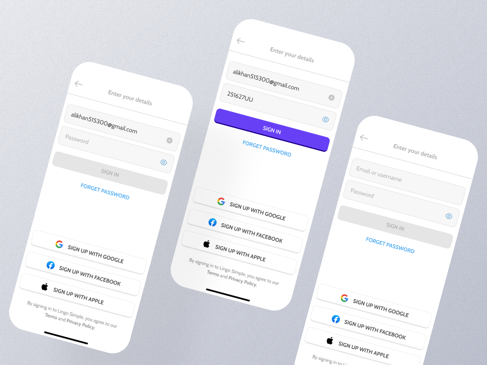 Sign In Mobile App Ui by UI Ants on Dribbble