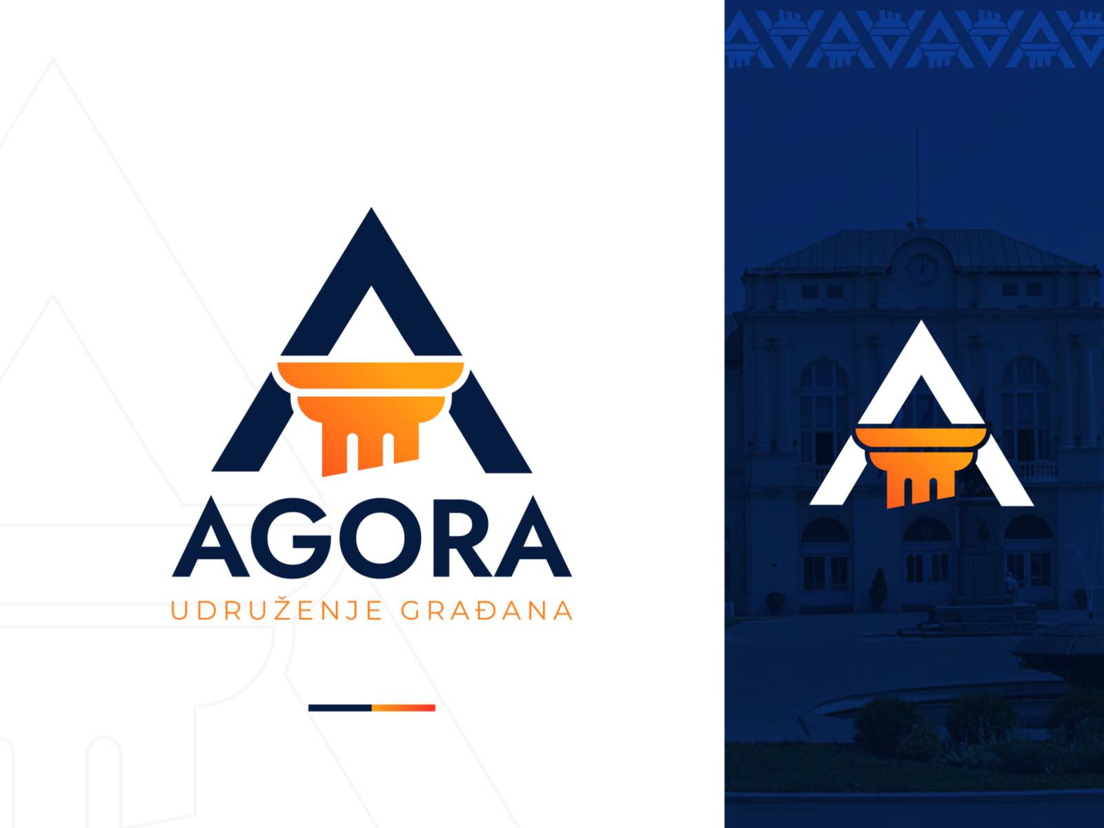 Udruženje Agora Logo Design by Miloš Miljanović on Dribbble