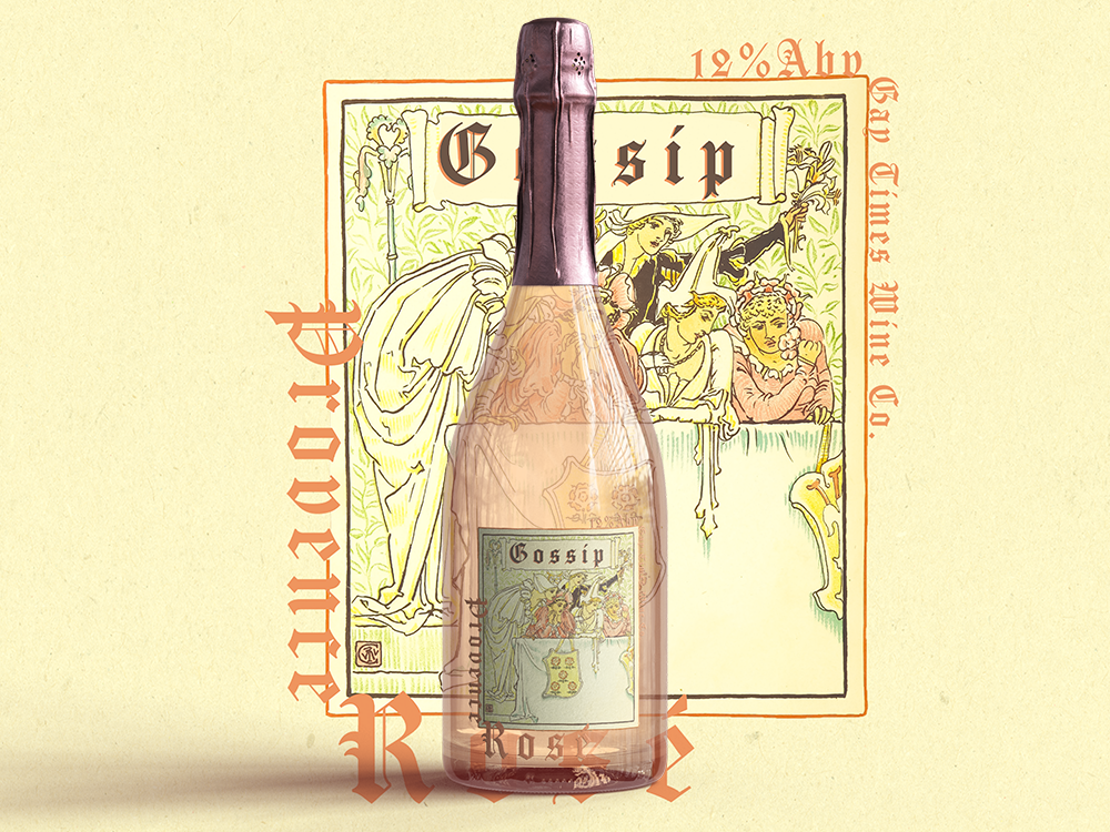 Gossip - Modern Medieval Wine Label Design by Pine Watt on Dribbble