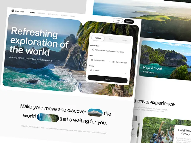 Browse thousands of Travel Website images for design inspiration | Dribbble