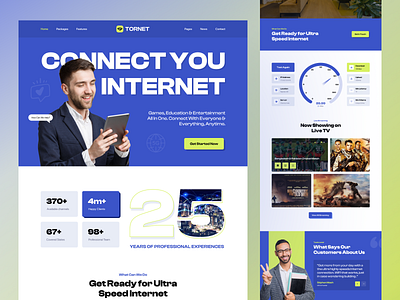 Internet Service Provider Landing Page by Panze - UX Design Studio on ...