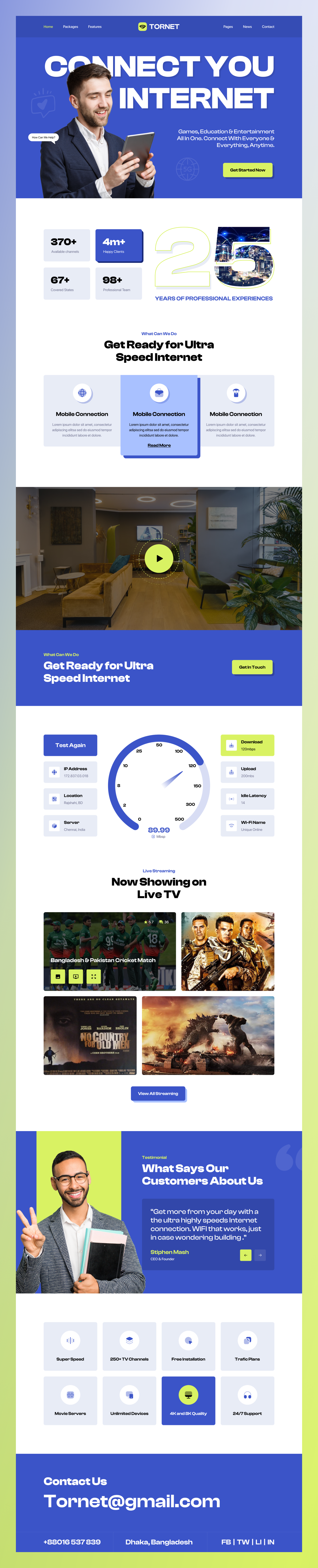 Internet Service Provider Landing Page by Panze - UX Design Studio on ...