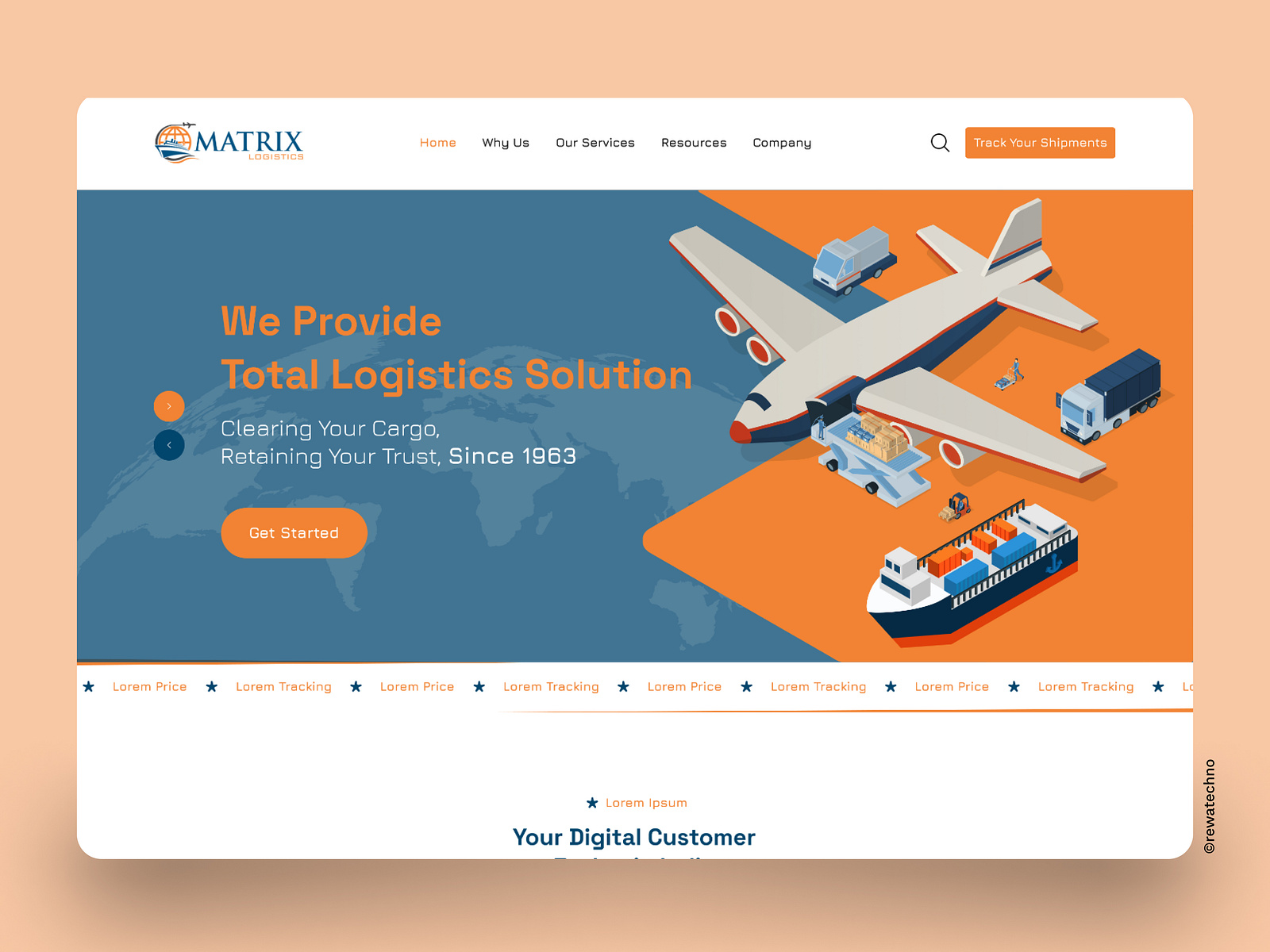 Matrix Logistics Site Redesign by REWA TECHNO on Dribbble