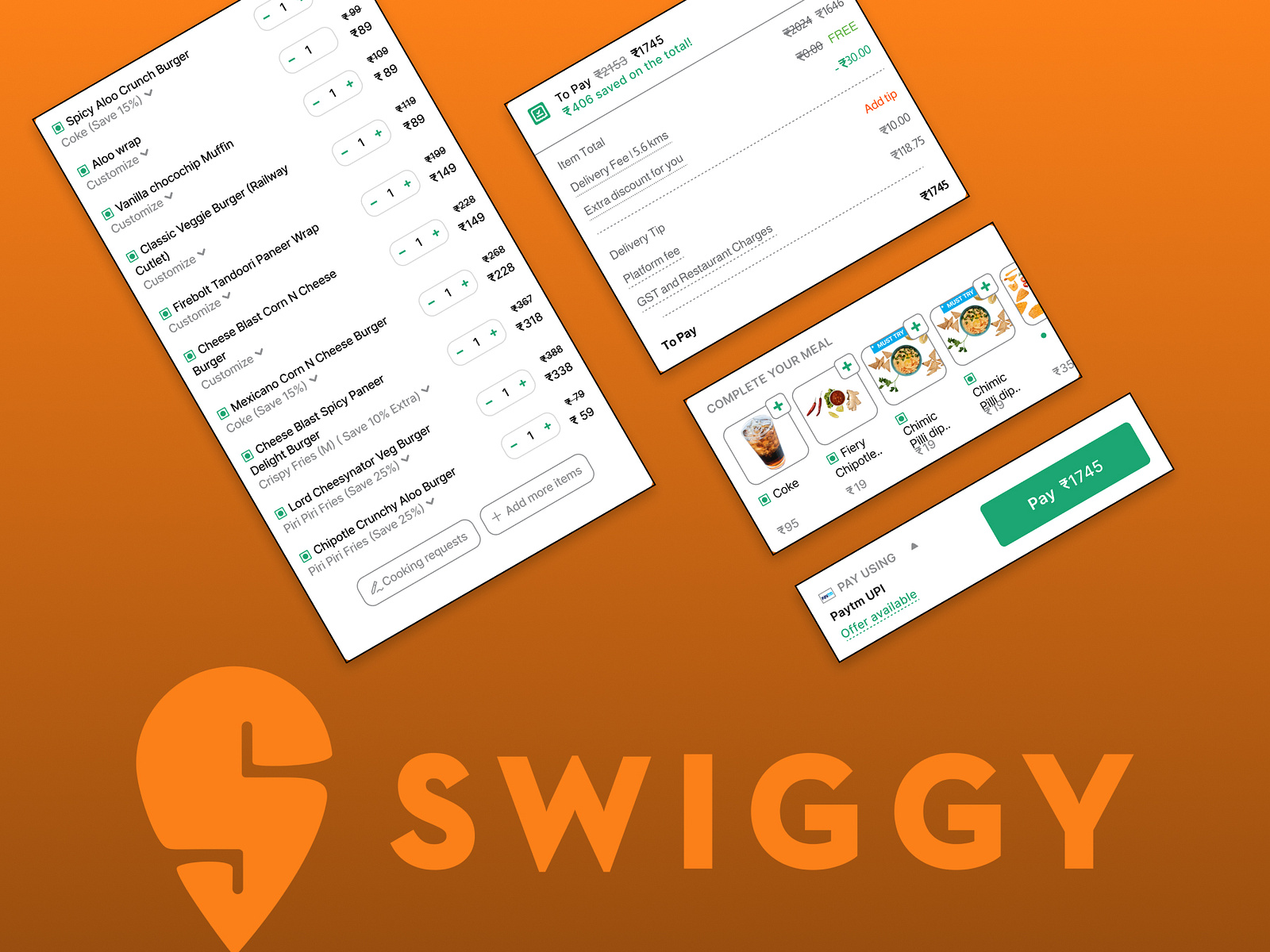 Swiggy checkout screen by KABEER RANA on Dribbble