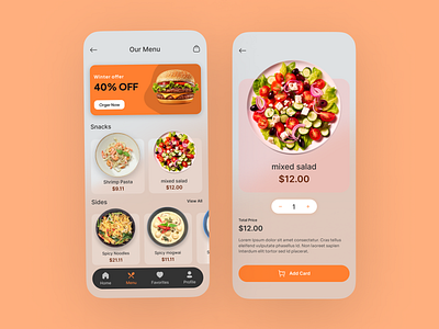 Fast Food mobile app design Ui/Ux by Kamrul Hasan on Dribbble