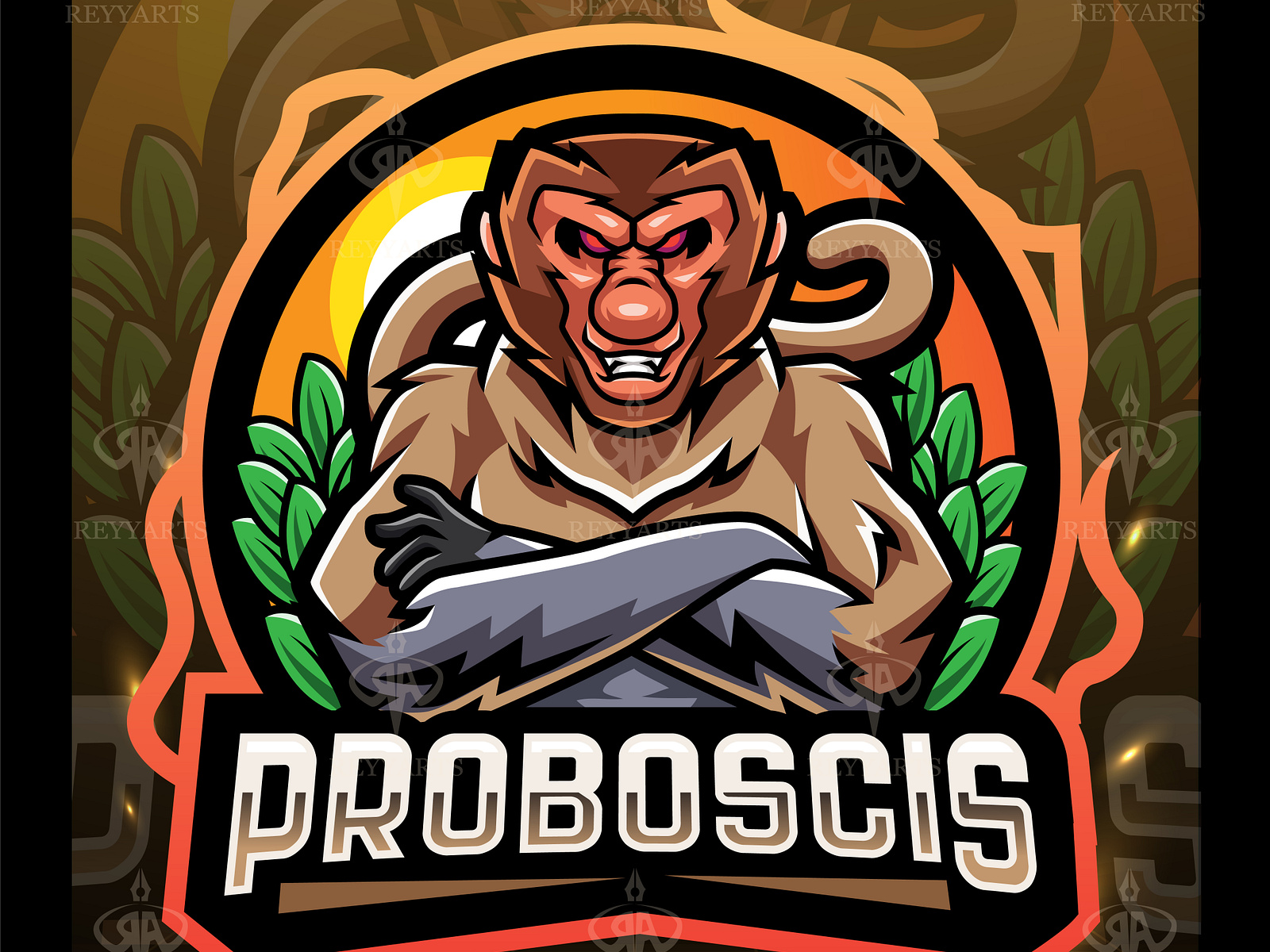 PROBOSCIS MONKEY MASCOT ESPORT LOGO DESIGN by REYYARTS on Dribbble