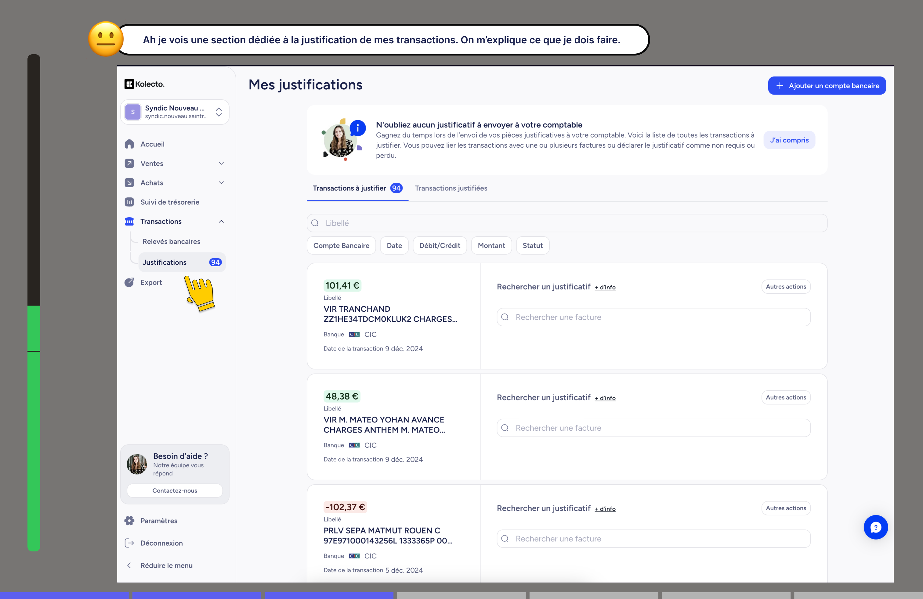 Kolecto - Bank justification and accounting by Fabien Riou on Dribbble